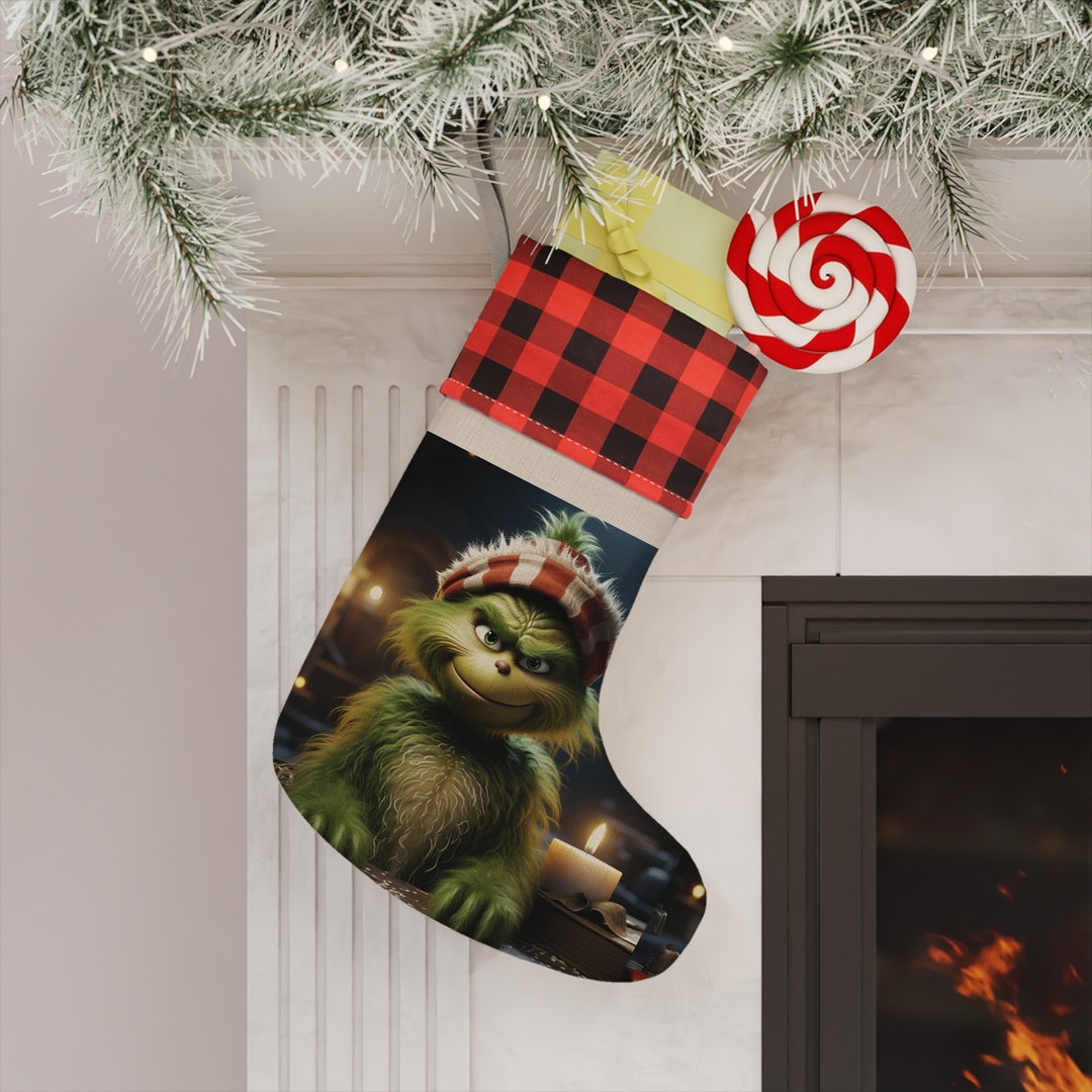The Grinch Christmas Stocking - Etsy