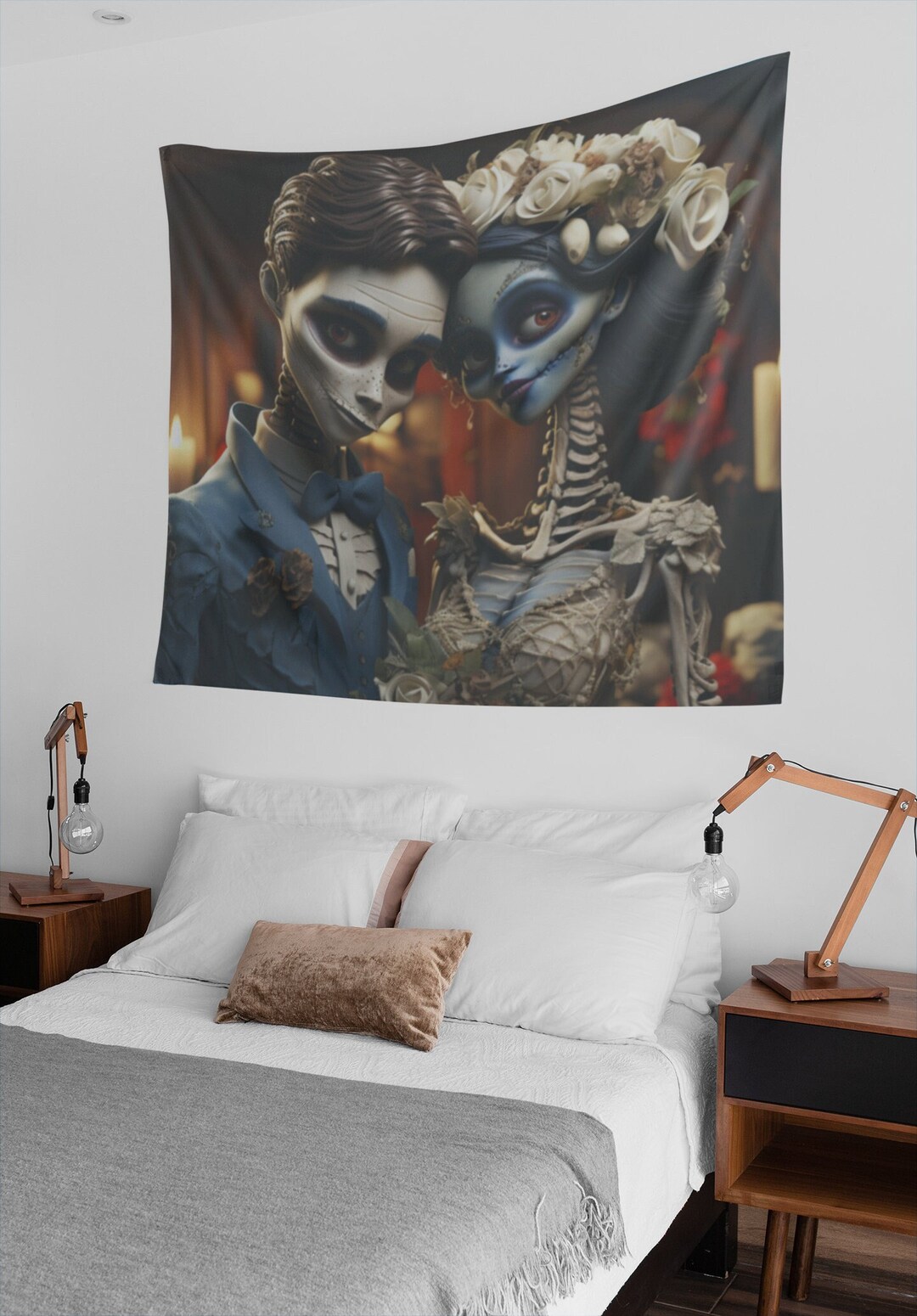 The Corpse Bride Halloween Wall Tapestry Tim Burton Movie Decor Indoor ...