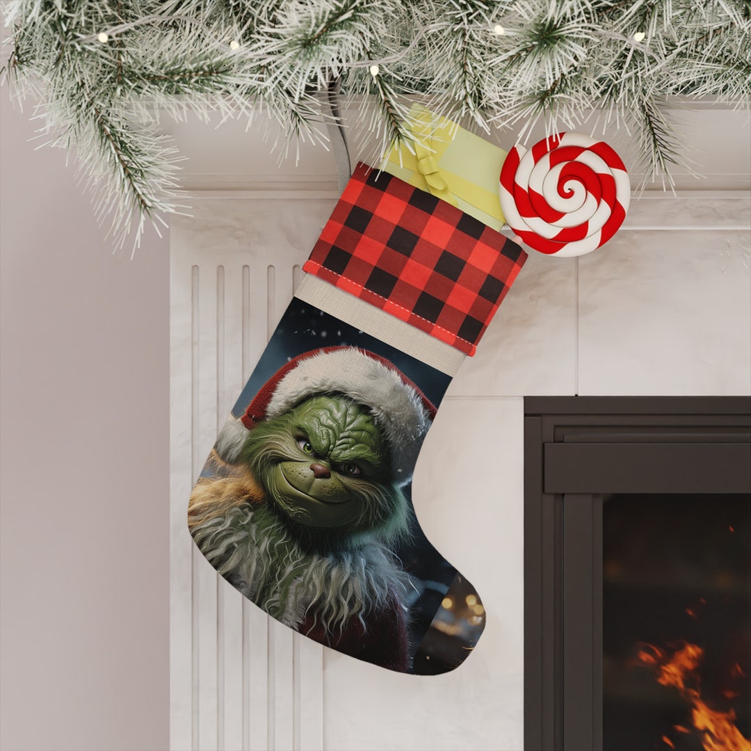 The Grinch Christmas Stocking - Etsy
