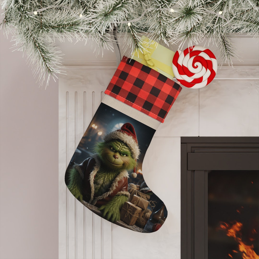The Grinch Christmas Stocking - Etsy