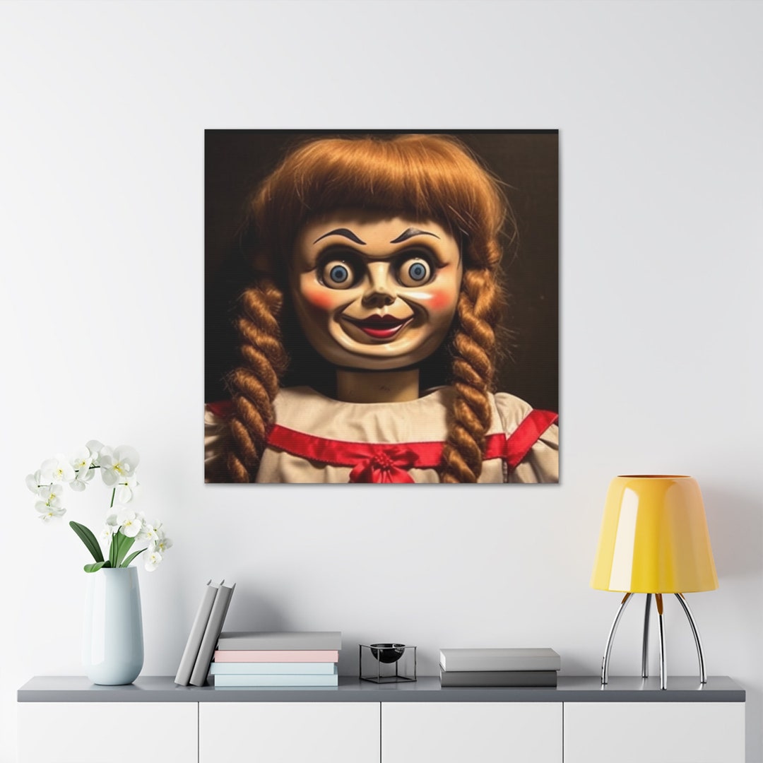 Annabelle the Curse Doll Halloween Design Canvas Gallery Wraps Spooky ...