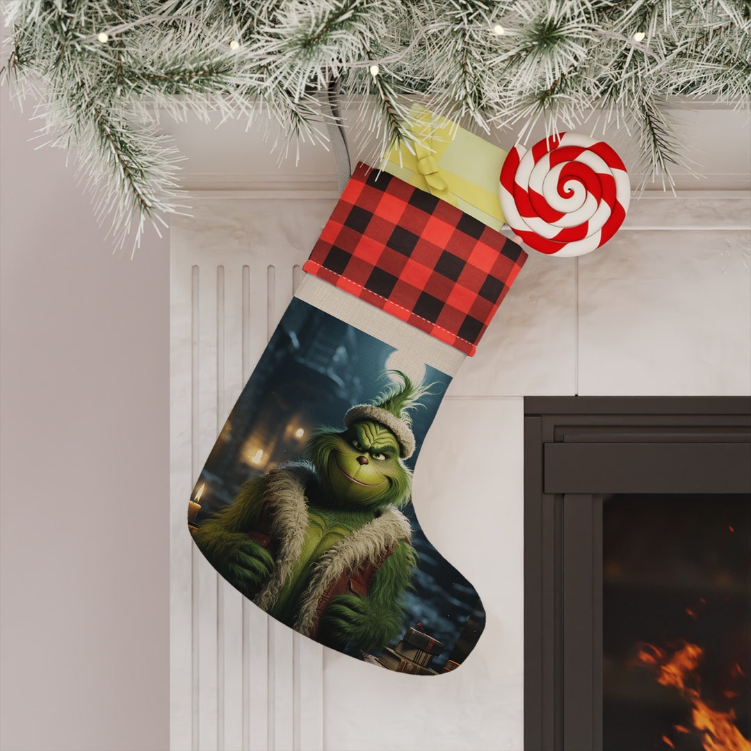 The Grinch Christmas Stocking - Etsy