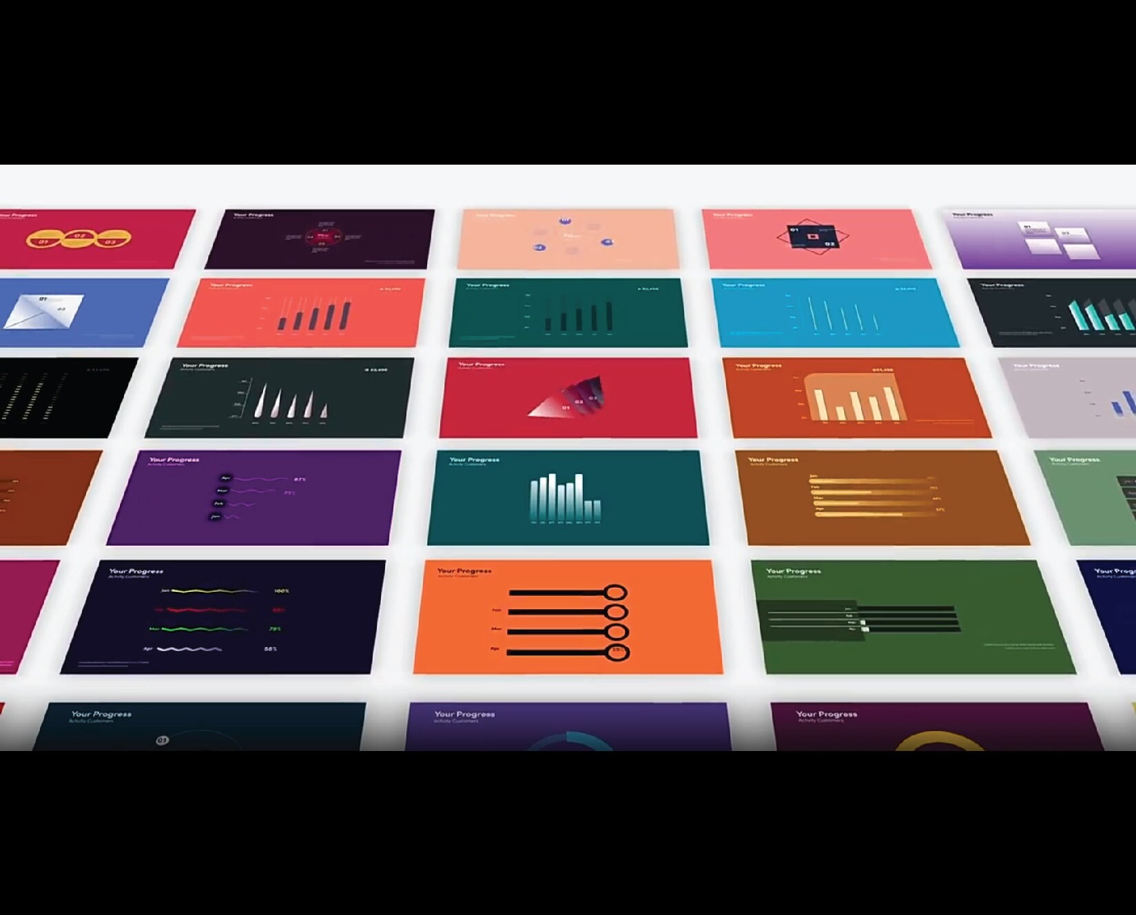 290 Animated Infographics Data Charts, Including Pie Charts, Bar Graphs ...