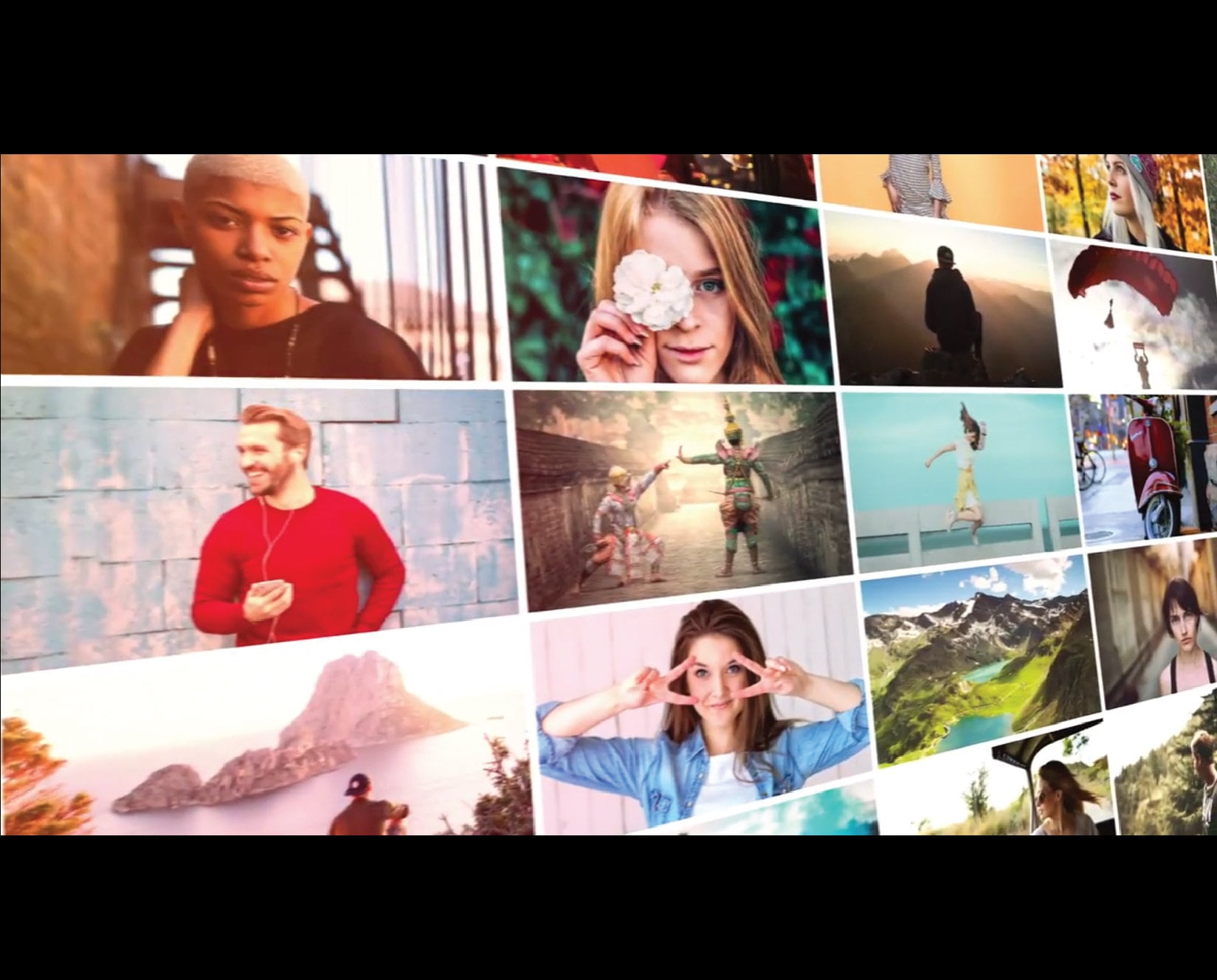 Photo Collage Video Wall Reveal Intro Opener | Template, Preset, 3D ...