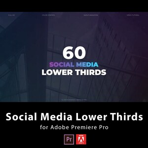 60 Social Media Lower Thirds Pack Bundle Template | Motion Graphics ...