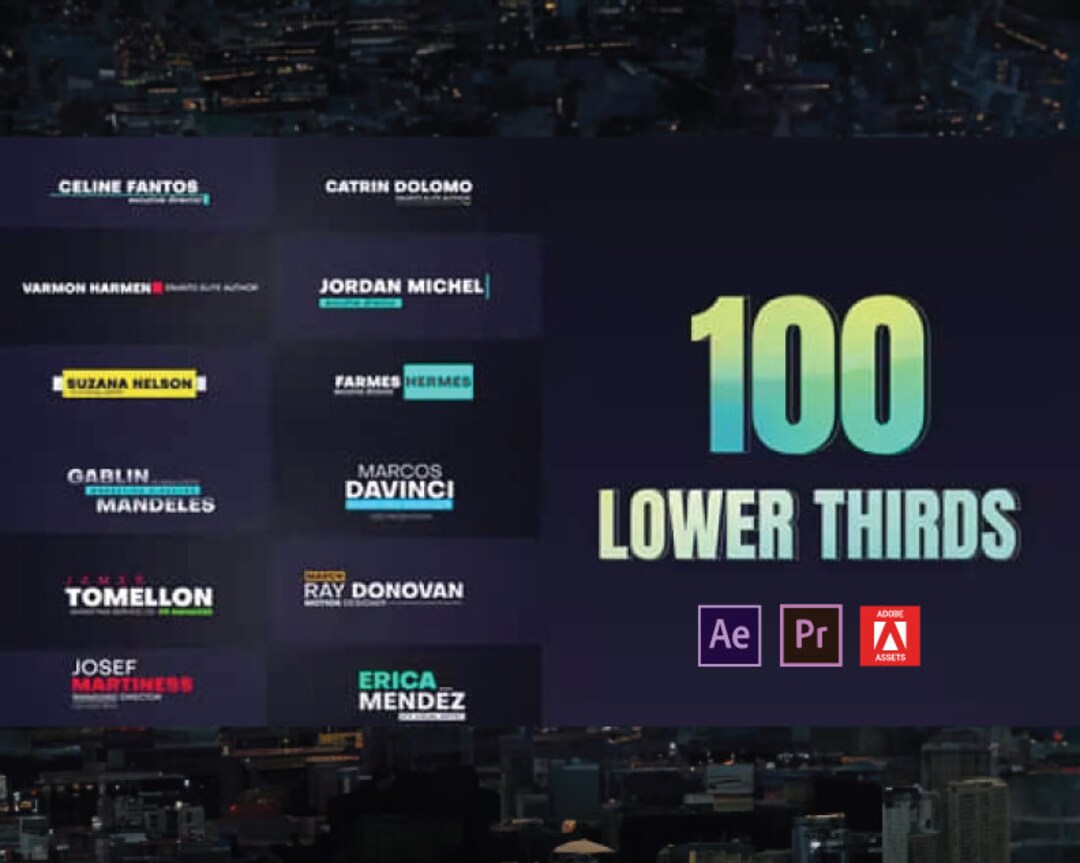 100 Modern Subtitle Lower Thirds Animation - Texts, Titles, Lower Third ...