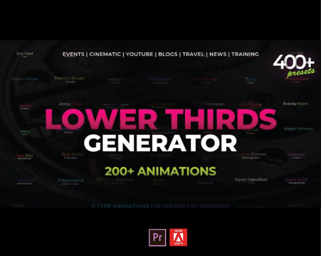 Lower Thirds Generator Pack Bundle Plugin Template | Titles, Texts ...