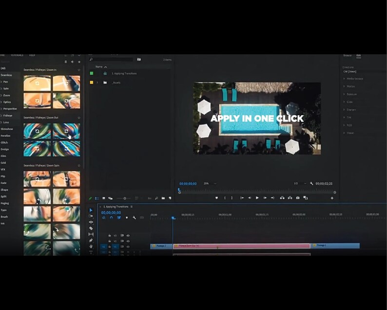 500 Seamless Video Transition Presets Pack | Lens Distortion, Blur ...