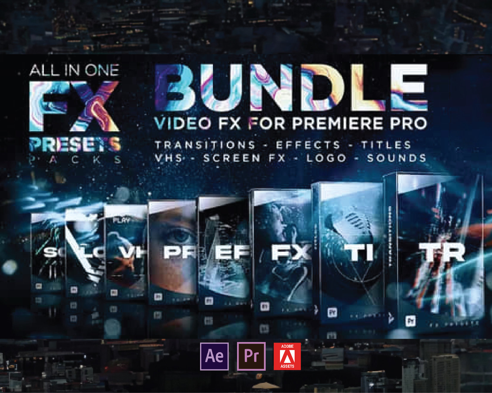 ALL in ONE FX Presets Pack Bundle for Adobe Premiere Pro | Transitions ...