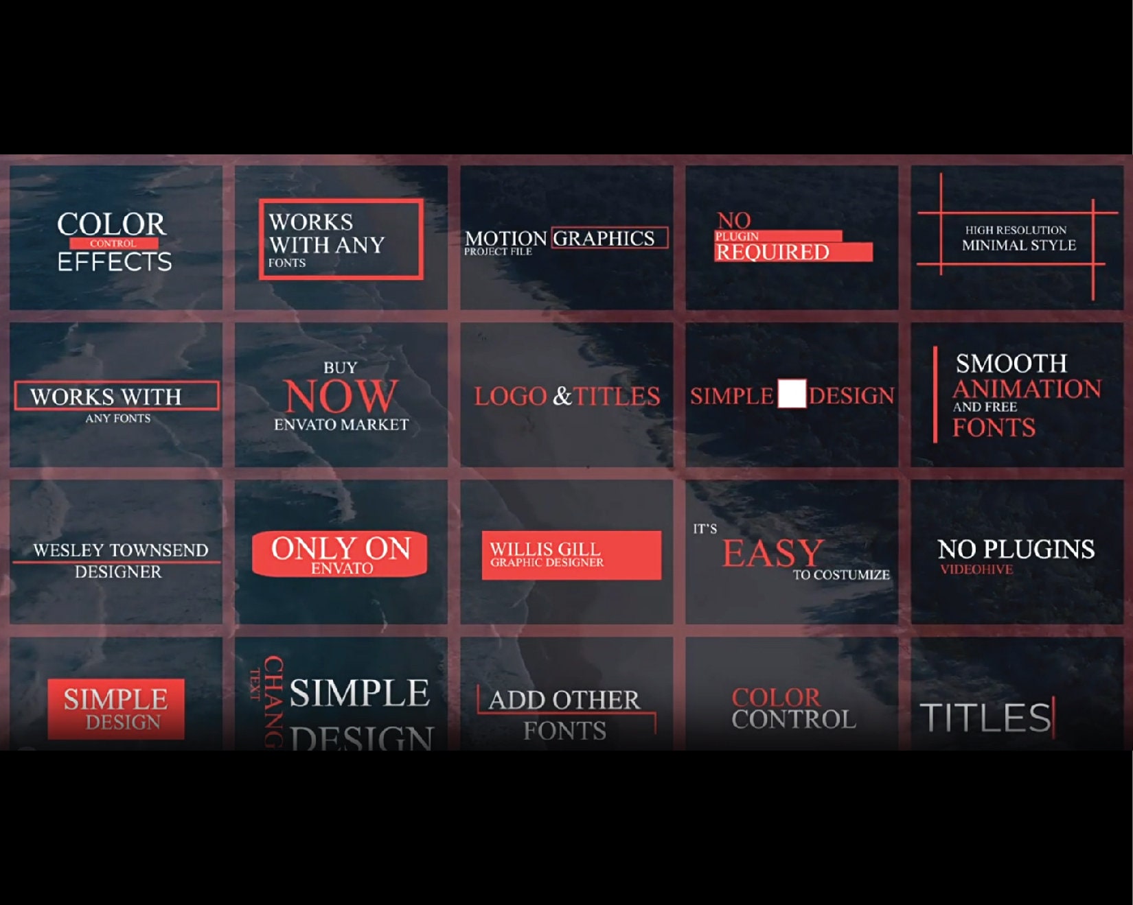 100 Modern Text Titles With Dynamic Layout and Animation Motion Titles ...