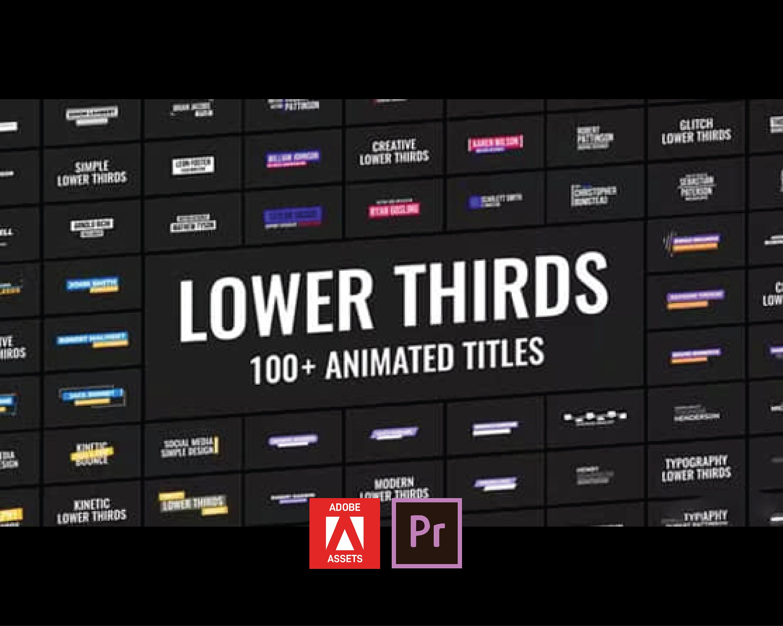 100+ ANIMATED LOWER THIRDS for Premiere Pro | Big Titles, Texts ...