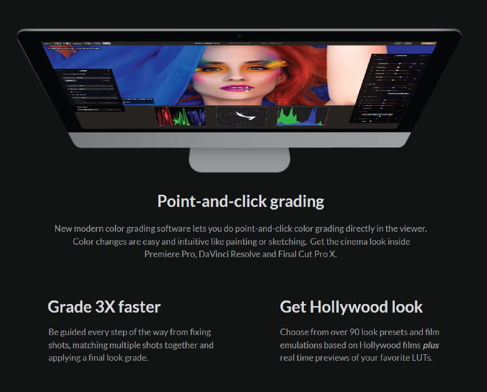 CINEMAGRADE Pro Color Grading Software Plugin | for Davinci, Premiere ...
