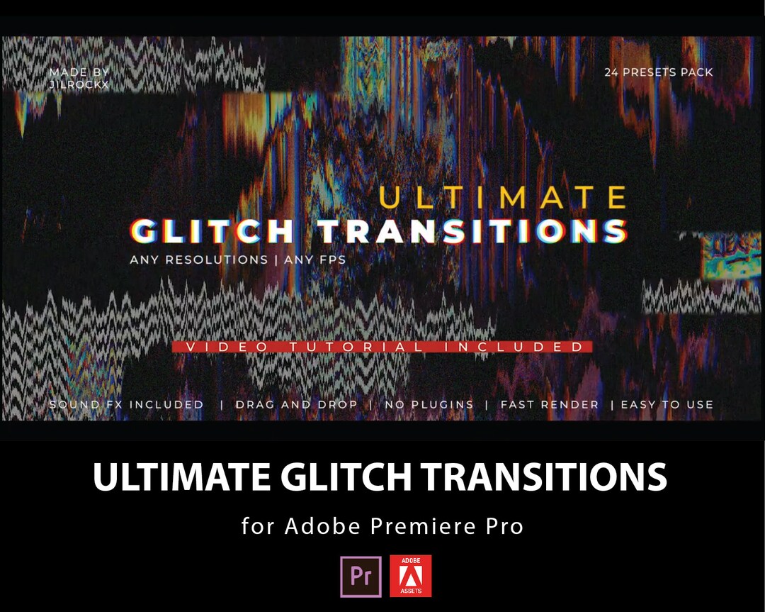 Ultimate Glitch Transitions Presets | Glitch, Static, Transition ...