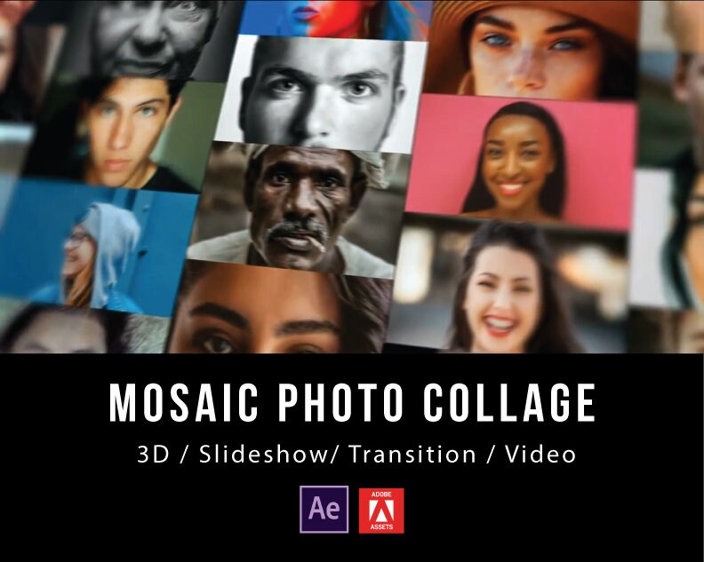 Multi Screen 3D Photo Collage Slideshow | Mosaic Stomp Transition With ...