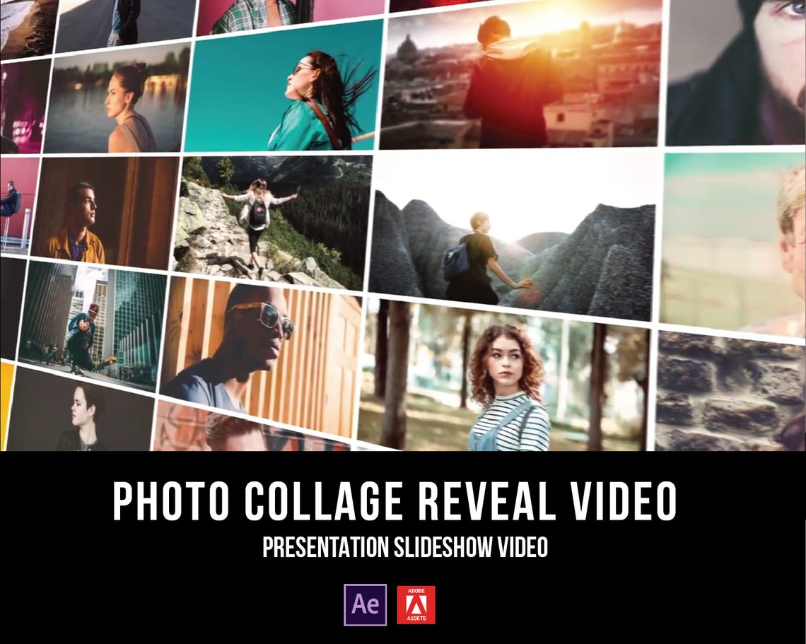 Photo Collage Video Wall Reveal Intro Opener | Template, Preset, 3D ...