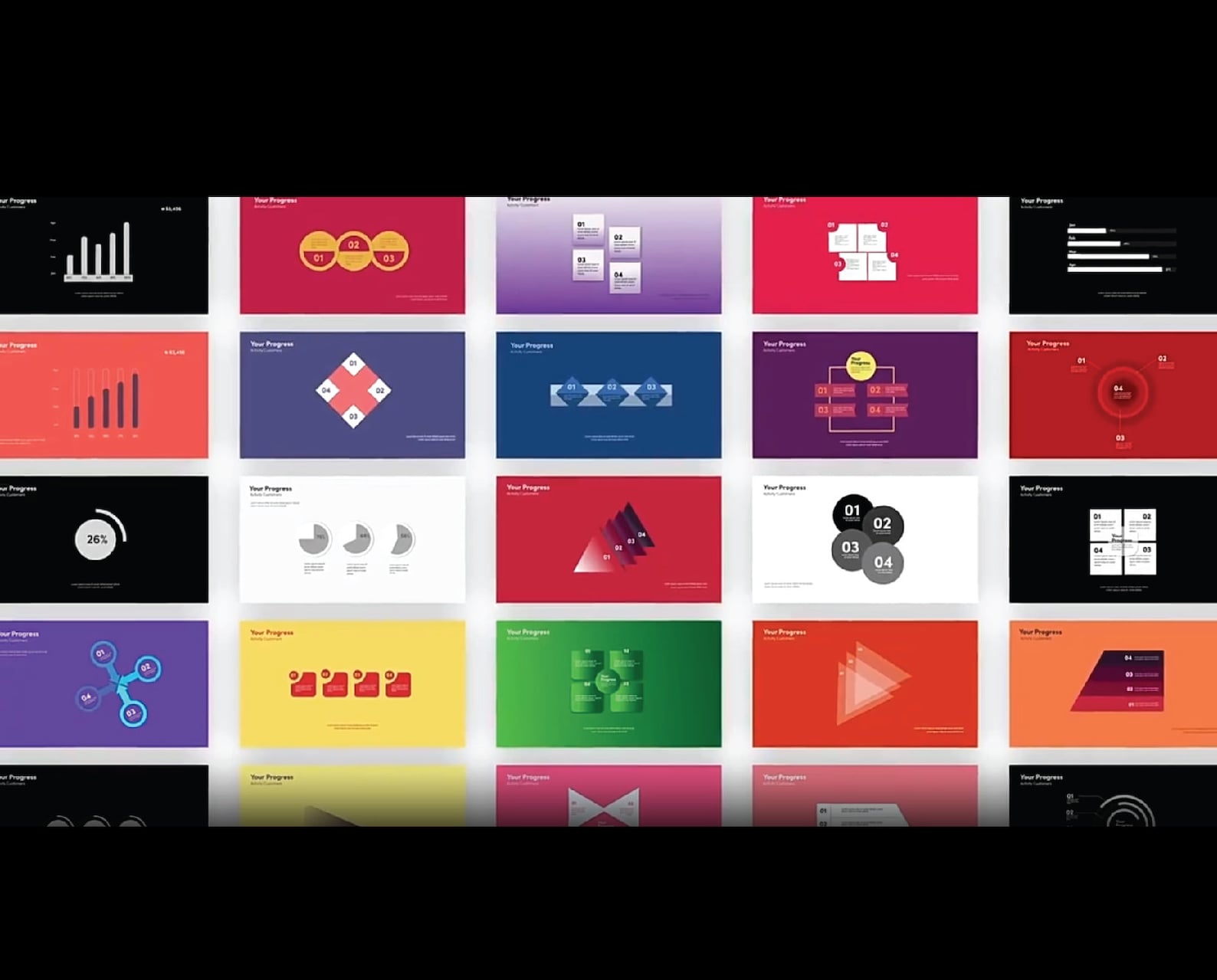 290 Animated Infographics Data Charts, Including Pie Charts, Bar Graphs ...