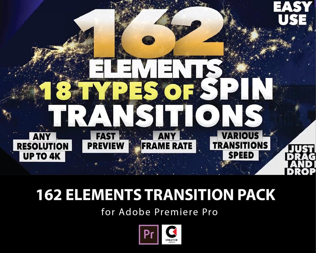 162 Spin Transitions Pack for Adobe Premiere Pro (digital Download) - Etsy
