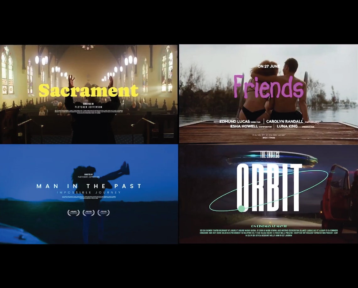 Trendy Cinematic Movie Film Title Pack Bundle | Texts, Openers, Intro ...