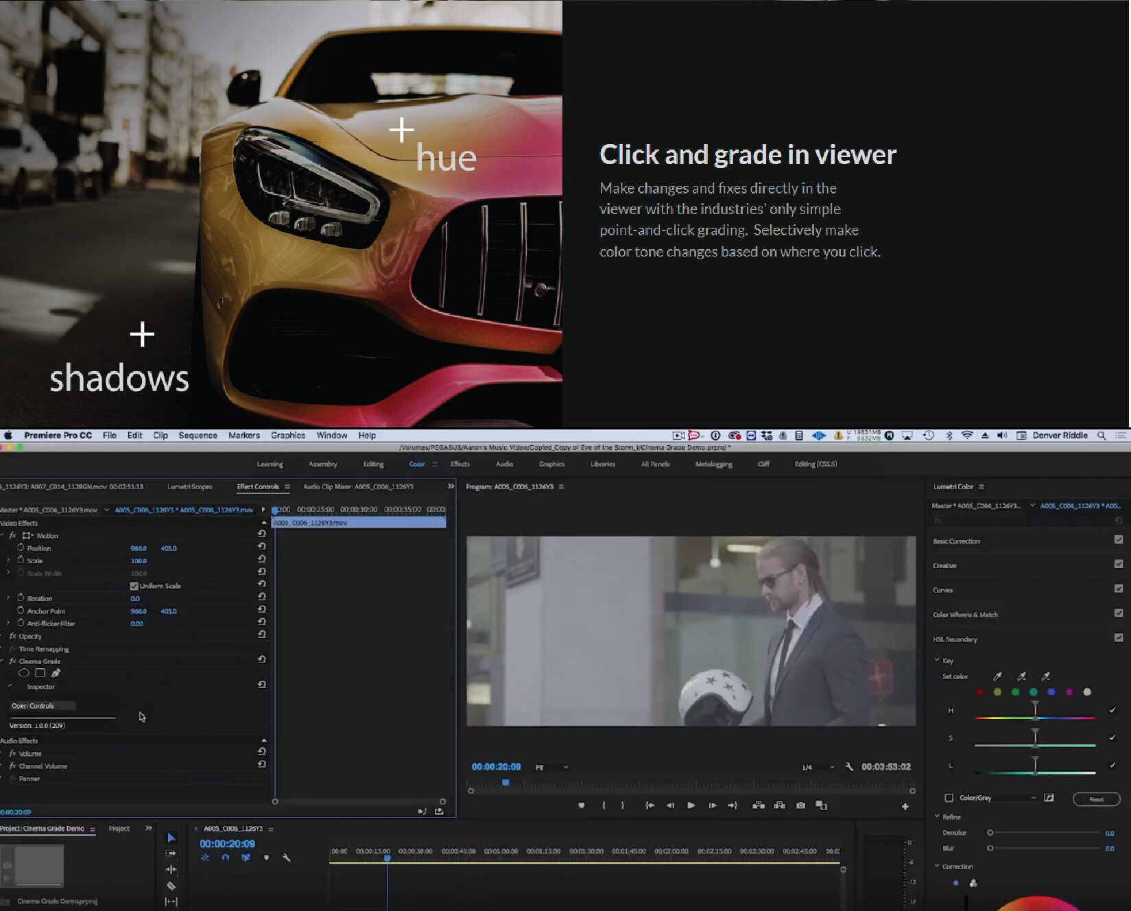 CINEMAGRADE Pro Color Grading Software Plugin | for Davinci, Premiere ...