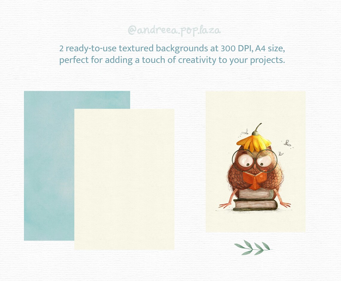 Owl Reading: Cute Animal Illustration/ Owl Clipart/ Books/ Clipart ...