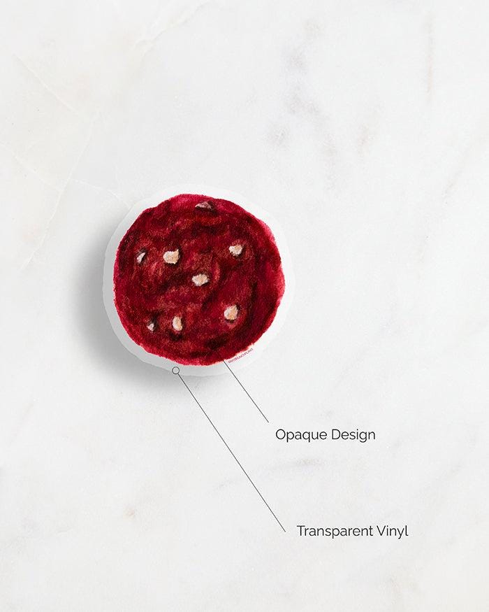 White Chocolate Chip Red Velvet Cookie Vinyl Sticker - Etsy