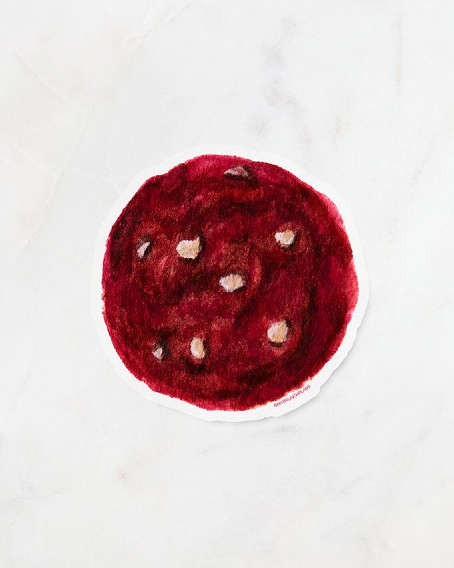 White Chocolate Chip Red Velvet Cookie Vinyl Sticker - Etsy