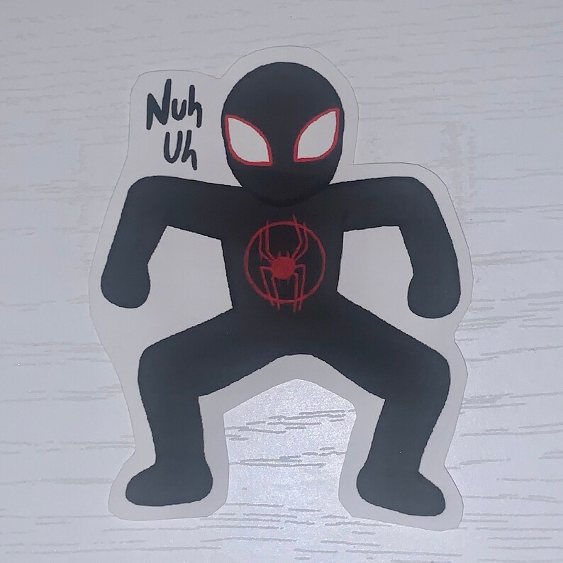 Miles Morales “nuh Uh” - Vinyl Sticker - Etsy