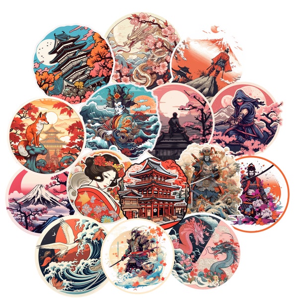 Japanese Art Ukiyo E Stickers - Etsy