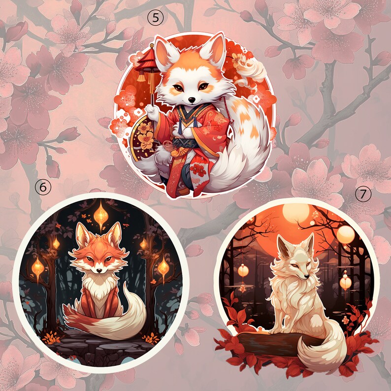 Japanese Animals Ukiyo-e Stickers - Etsy