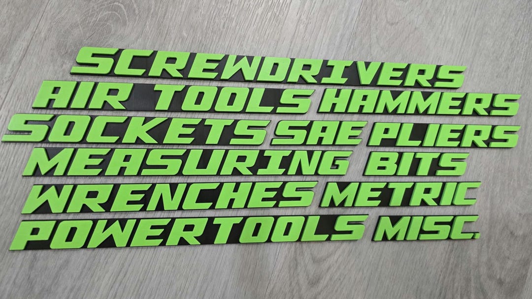 12 Starter Pack Tool Box Organization Magnetic Labels - Etsy