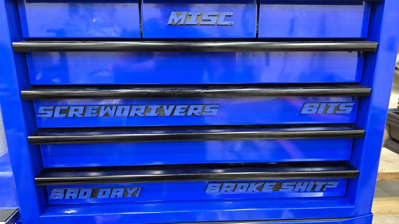 Custom Large Tool Box Organization Magnetic Labels - Etsy