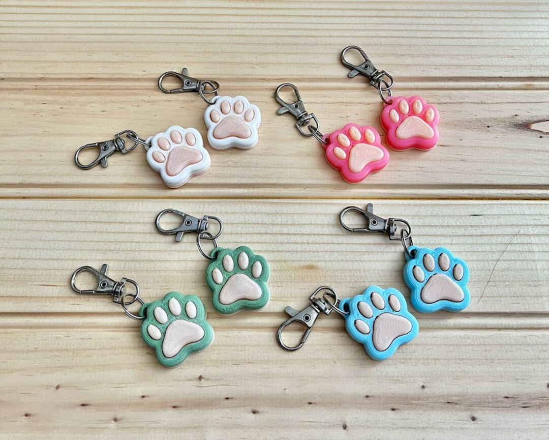 Cat/dog Paw Keychains Easy Clip - Etsy