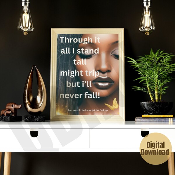 Motivational Female African American Wall Art - Etsy