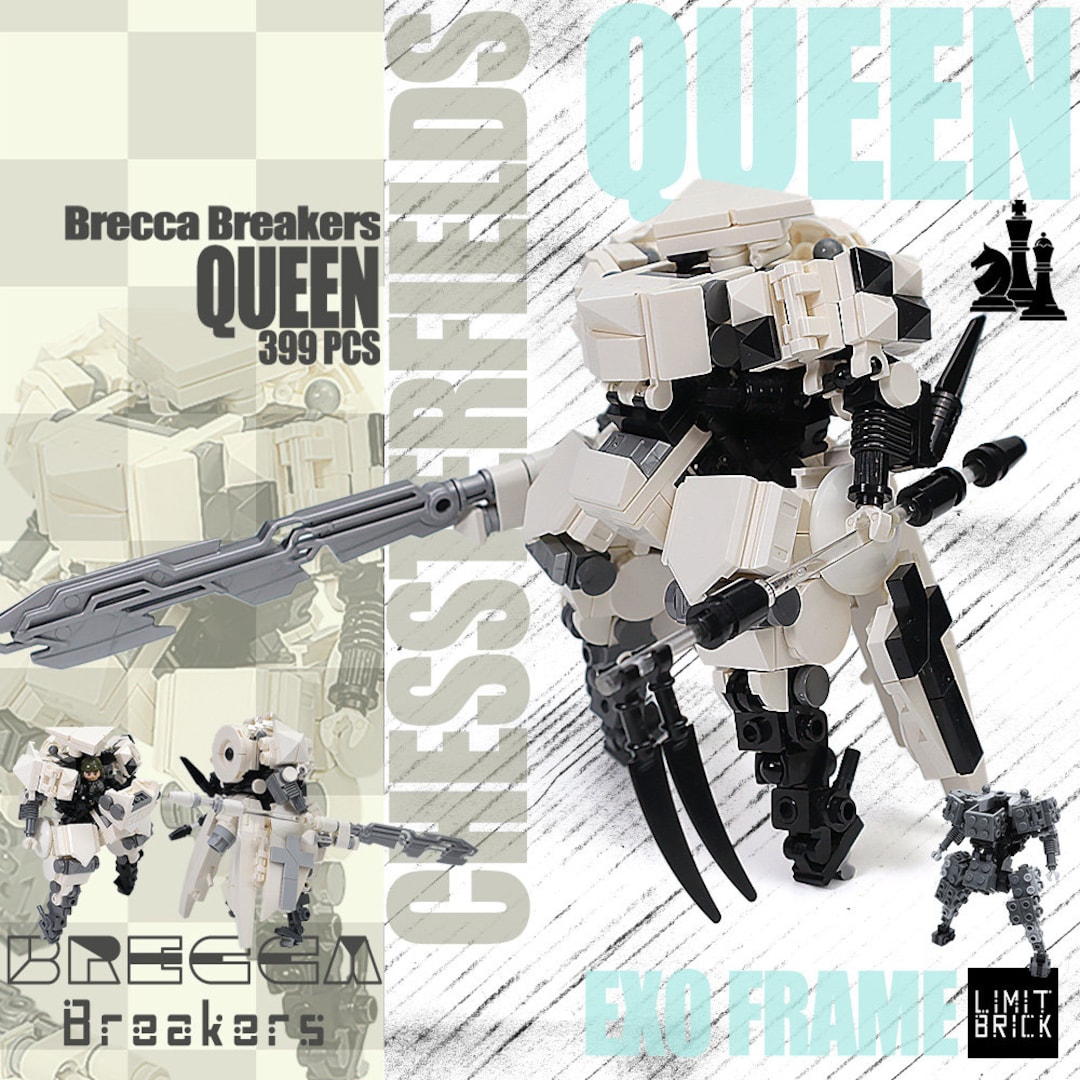 Brecca Breakers Queen Chessterfields Building Blocks MOC Brick Robot ...