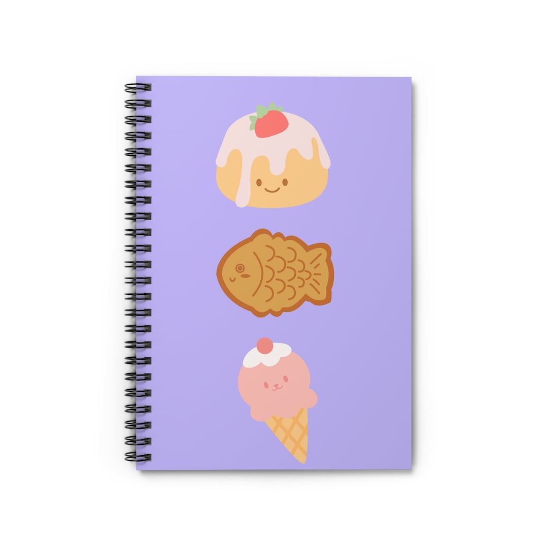 Cute Spiral Notebook Kawaii Aesthetic Cute Journal Cover - Etsy
