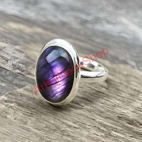 Labradorite Ring - Etsy