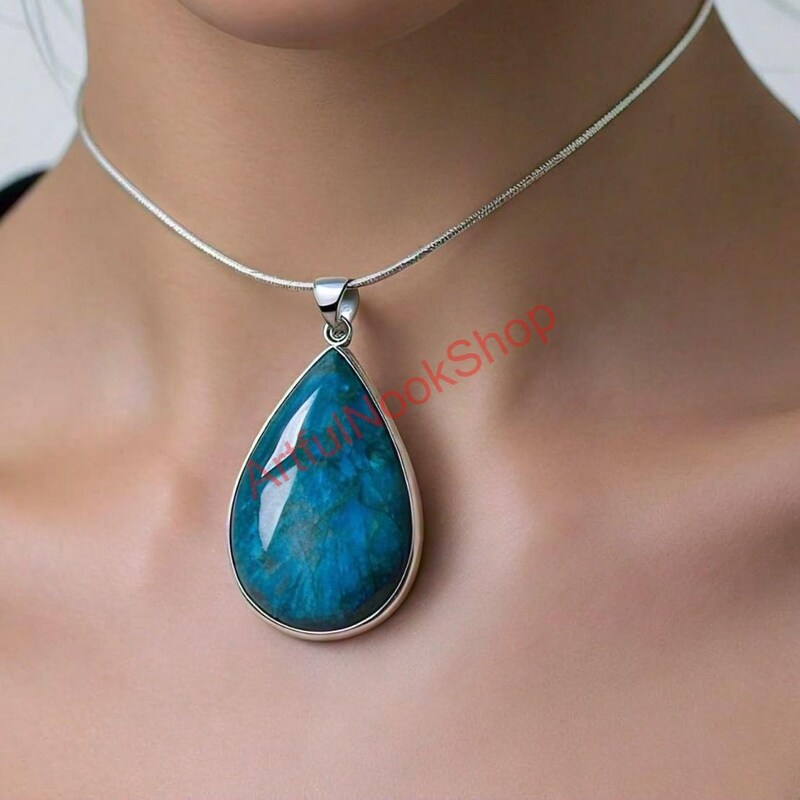 Blue Stone Pendant - Etsy