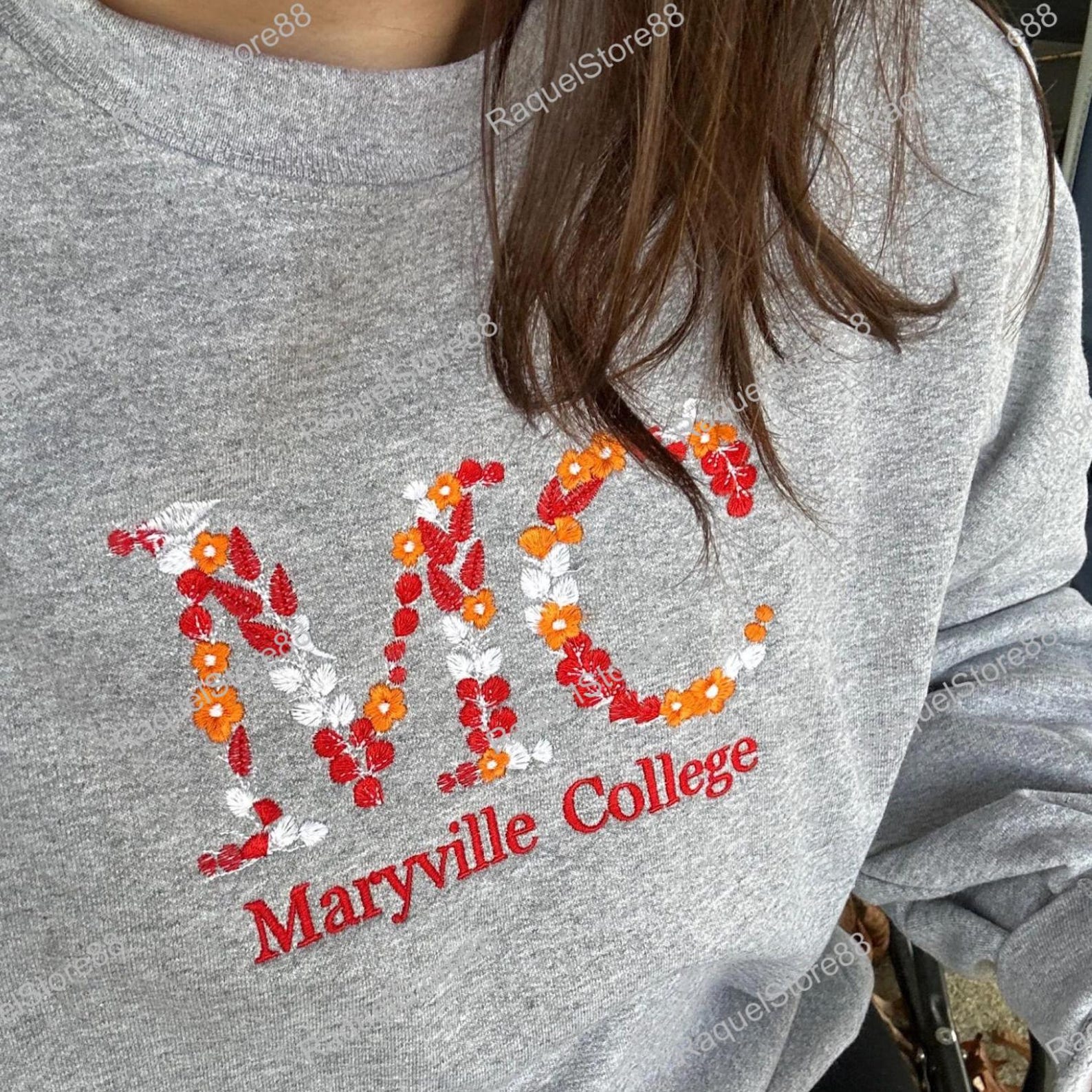 Custom College Embroidered Sweatshirt, Floral Letter Hoodie, University ...