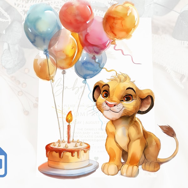Lion King Birthday Clipart - Etsy