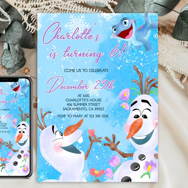 Olaf Invitation - Etsy