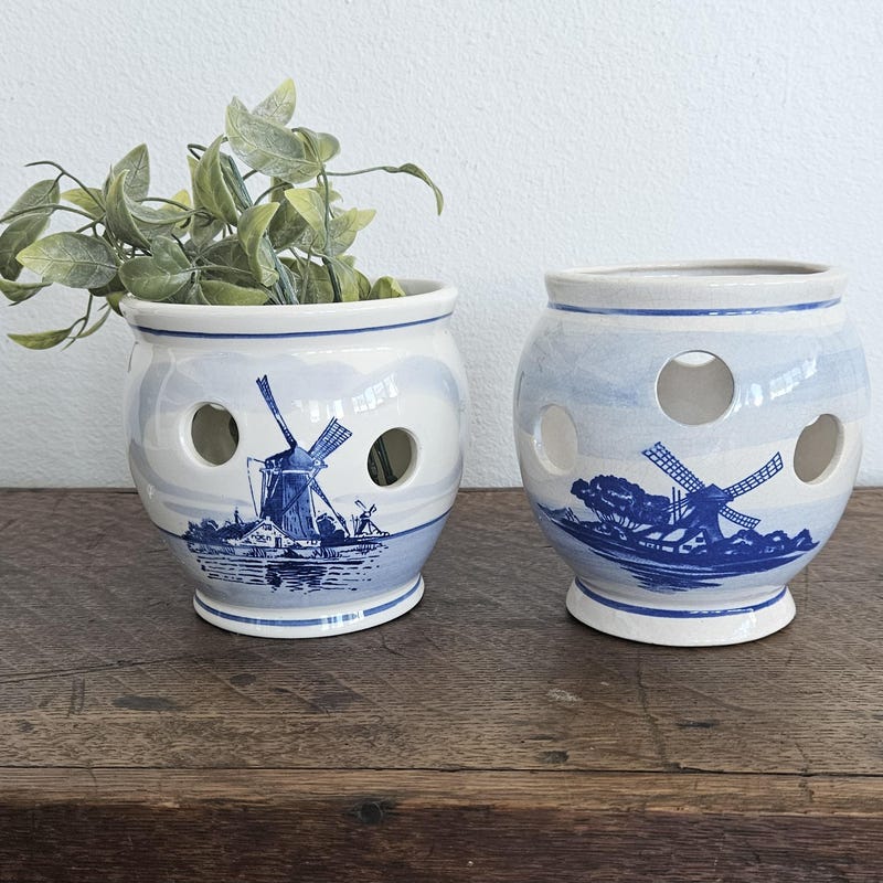 Delft Blue Planter - Etsy