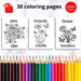30 Flower Coloring Pages With Bilingual Names. Printable Coloring Book ...