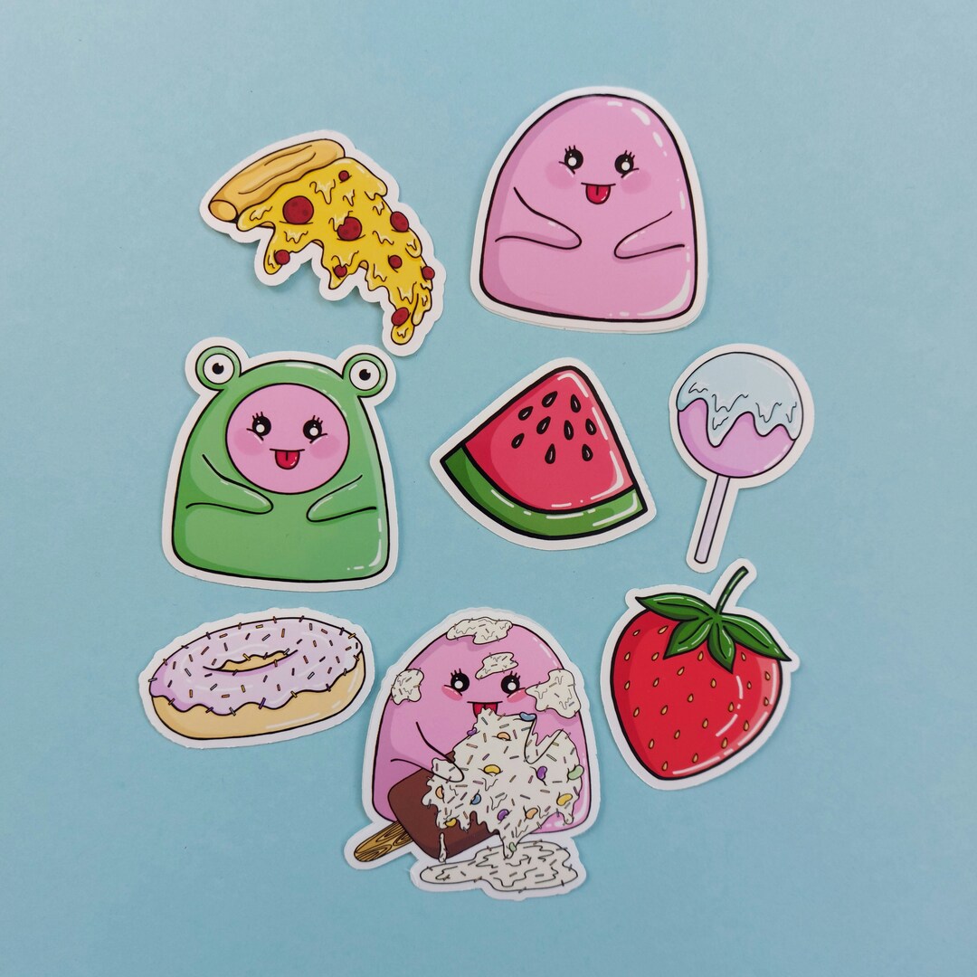 Pink Sticker Pack Cute Stickers Pack of 8 - Etsy