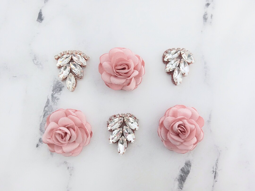 Rhinestone and Flower Magnets Set of 6, Gift for Women / Girls, Magnets ...