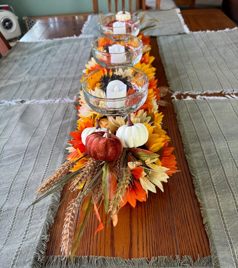 Sunflowers 3 Candle Centerpiece - Etsy