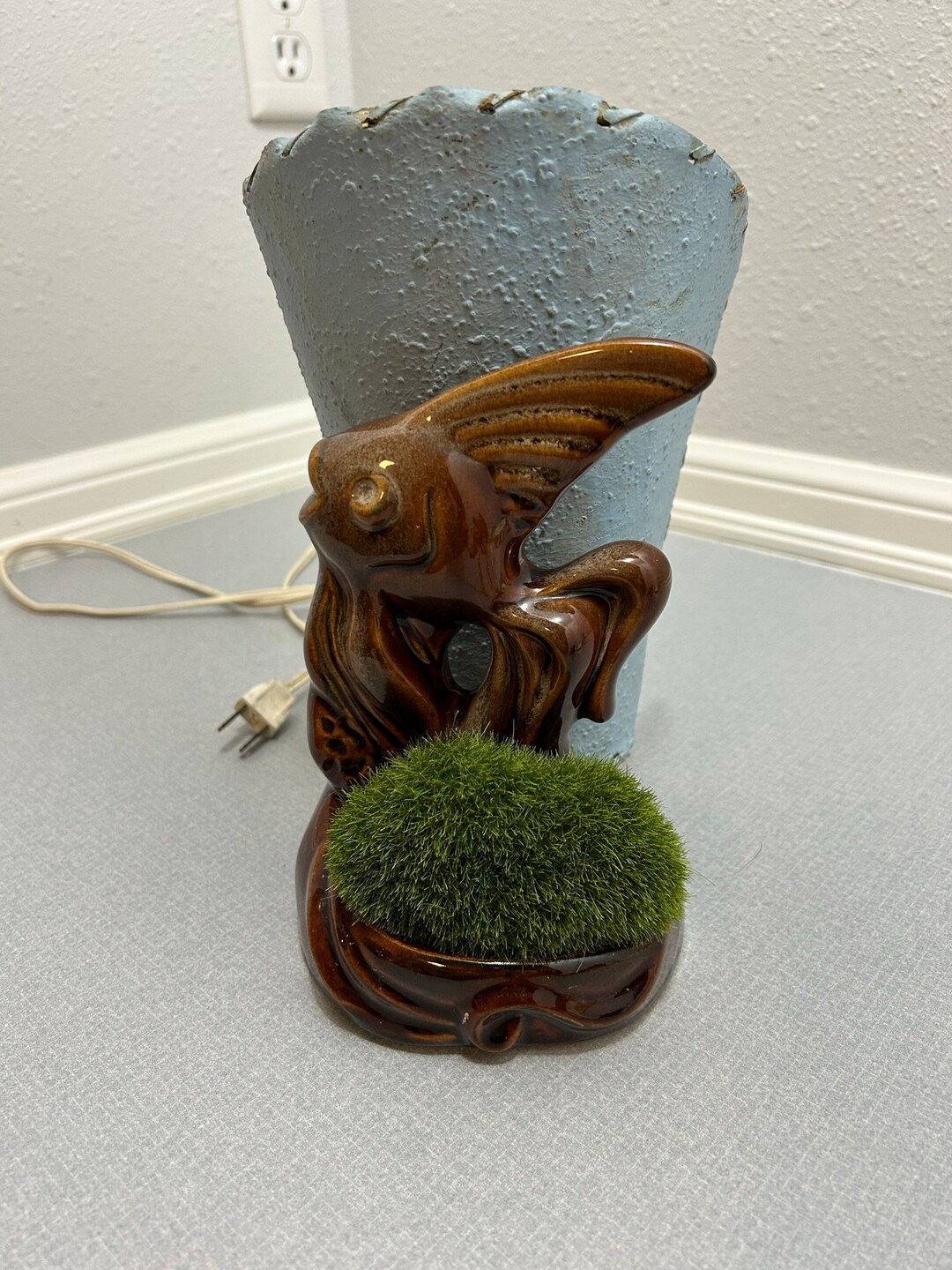 Vintage MCM Fish TV Lamp and Planter - Etsy