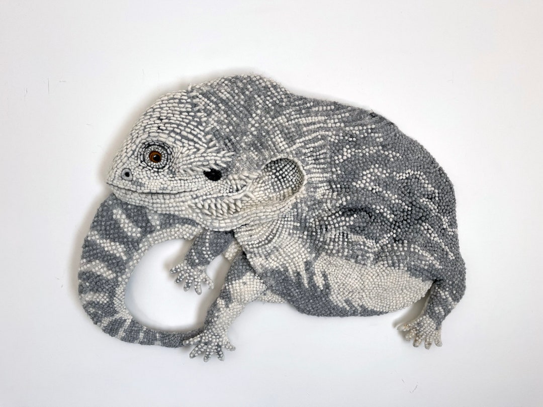 OOAK Needle Felted Lizard Artist Wall Art Iguana - Etsy