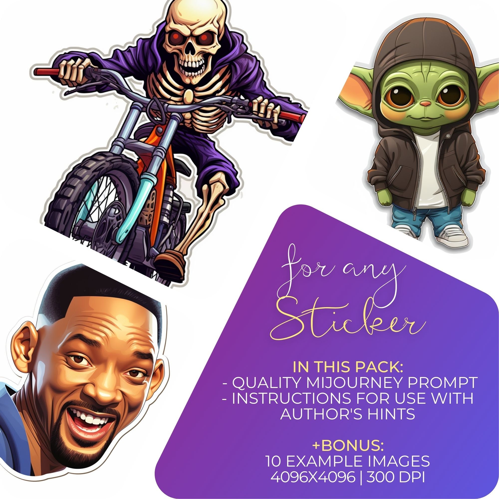 Midjourney Sticker Prompt for Any, Professional Midjourney Prompt, AI ...