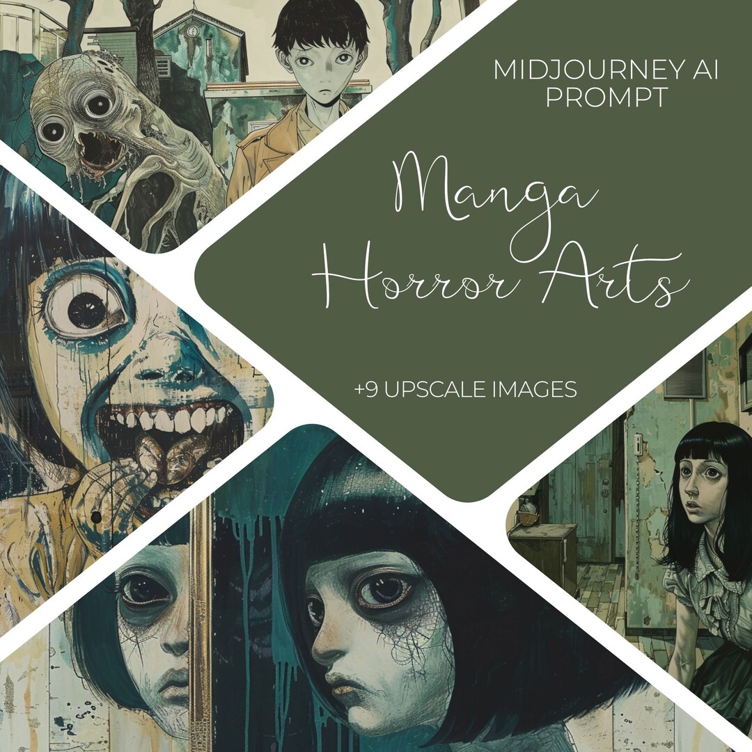 Midjourney Prompt for Manga Horror Arts, Spooky Anime Illustrations ...