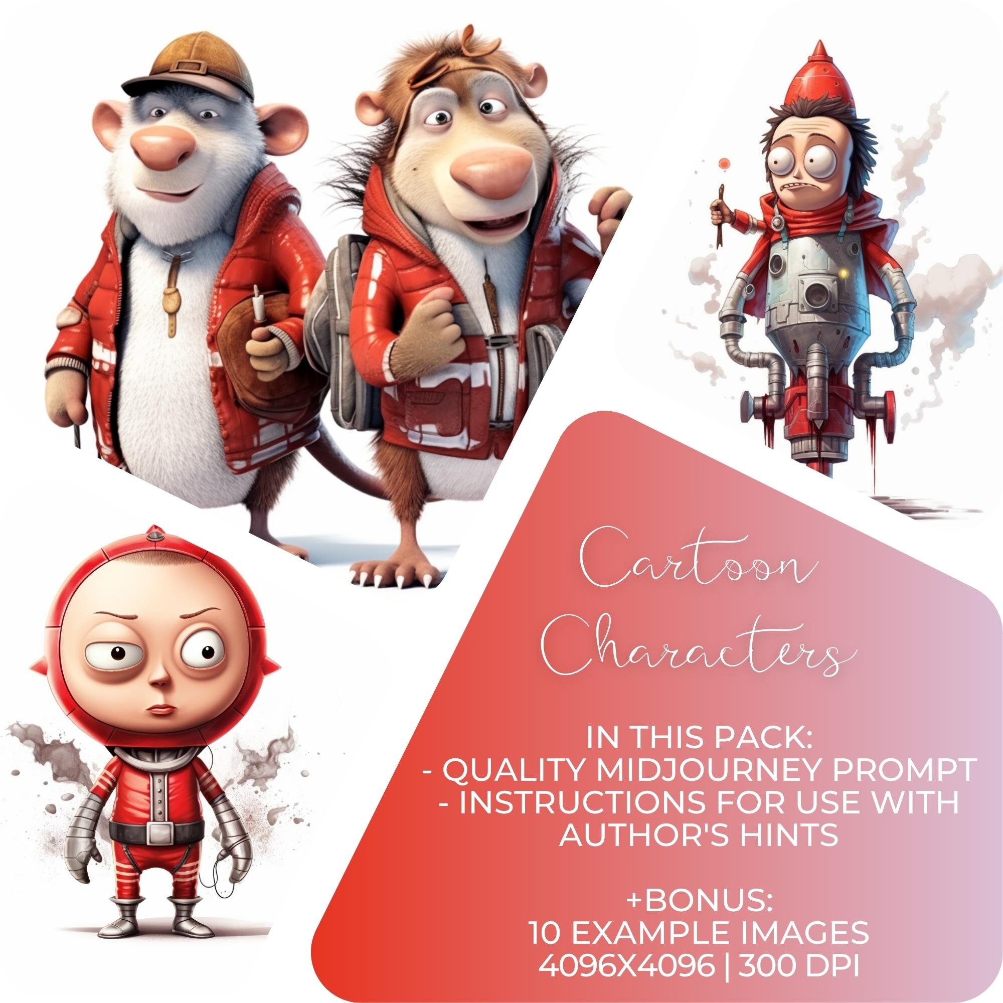 Midjourney Cartoon Prompt for Characters, Midjourney Kids Book Prompt ...